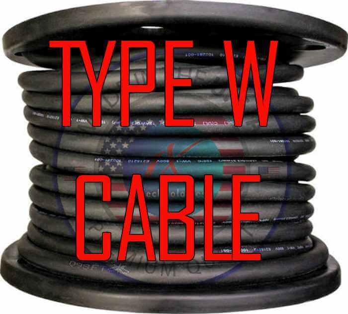 Type W Cable Price Manufacturers Ampacity Specs Made In The USA Type W Cable Price Manufacturers Ampacity Specs Made In The USA